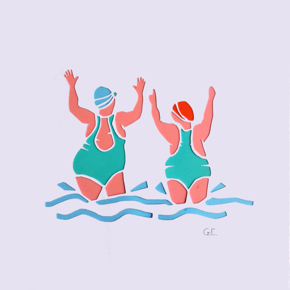 Fancy a Swim Papercut - Colour & Space