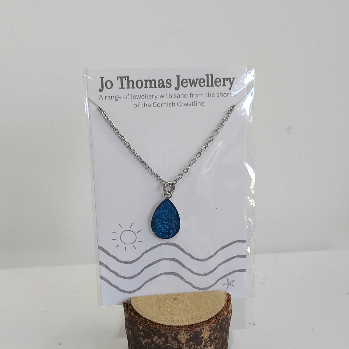 Sea Blue Teardrop Pendant - Colour & Space