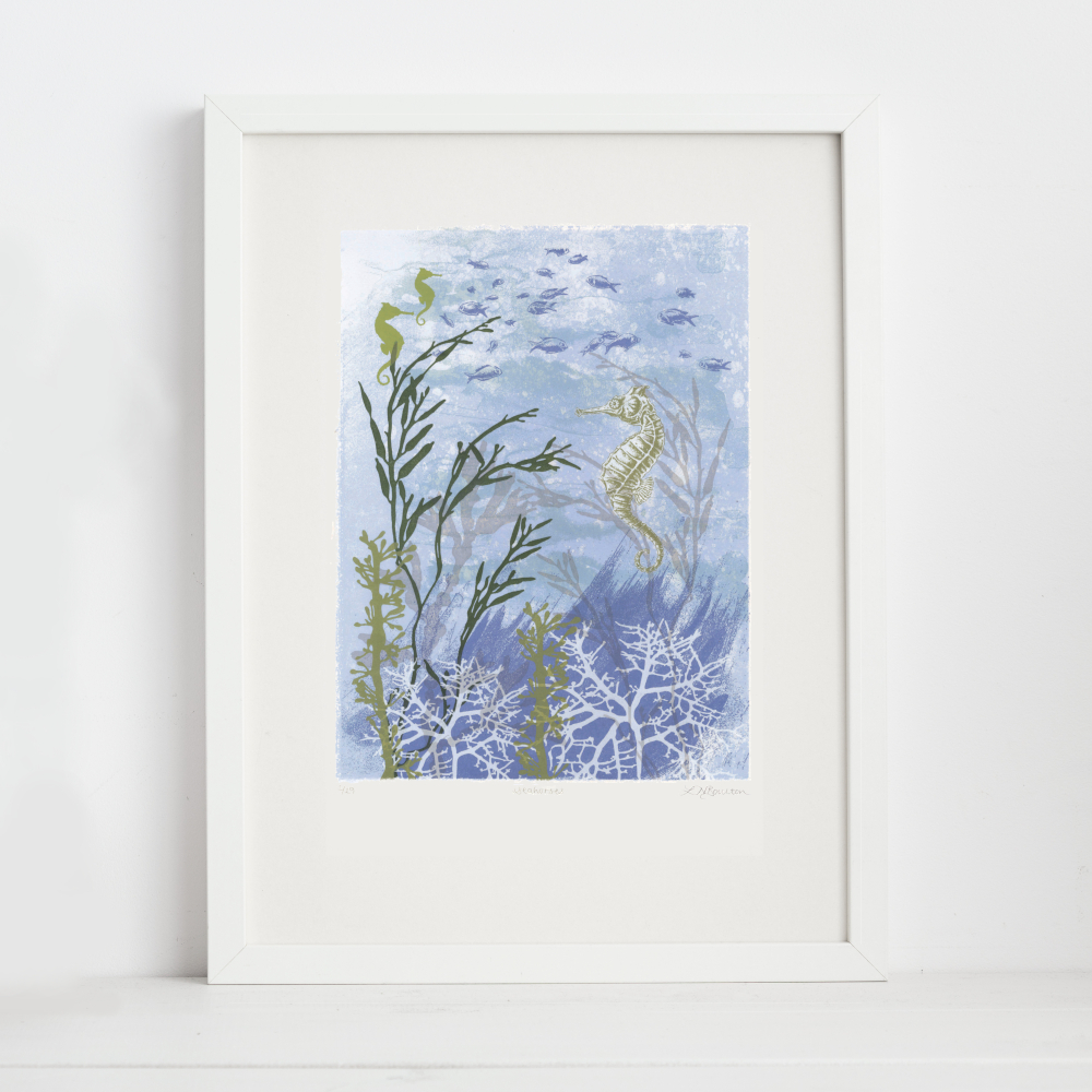 Seahorses Screen Print - Colour & Space