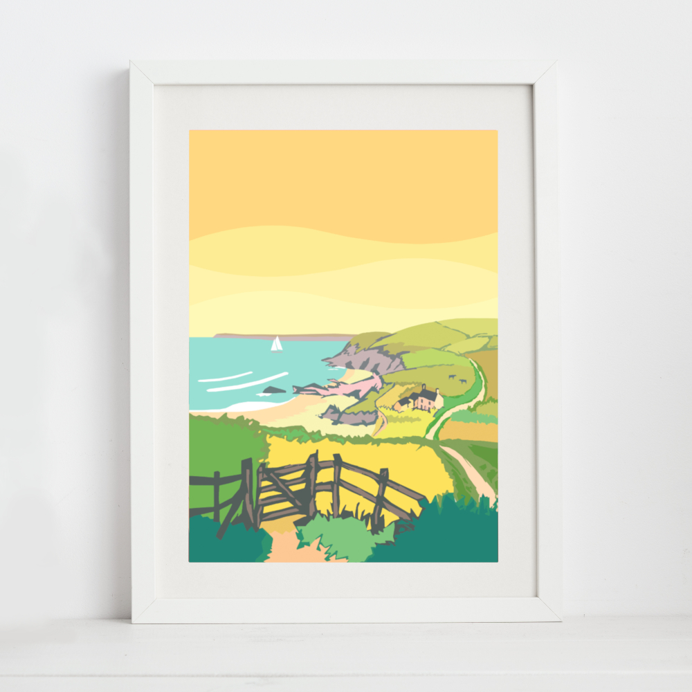 Veryan Bay Art Print - Colour & Space