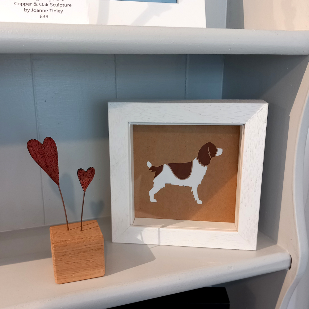 Springer Spaniel Handmade Papercut - Colour & Space
