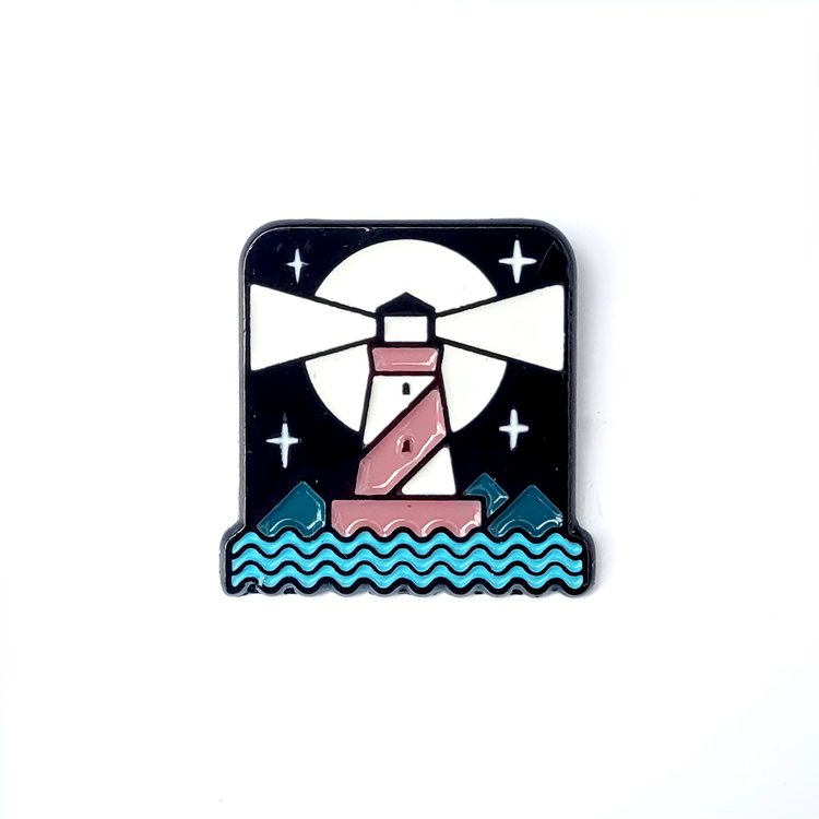 Lighthouse Enamel Pin Badge - Colour & Space