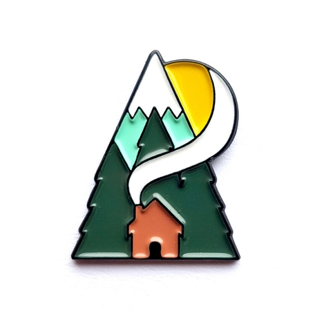 Cabin Enamel Pin Badge - Colour & Space